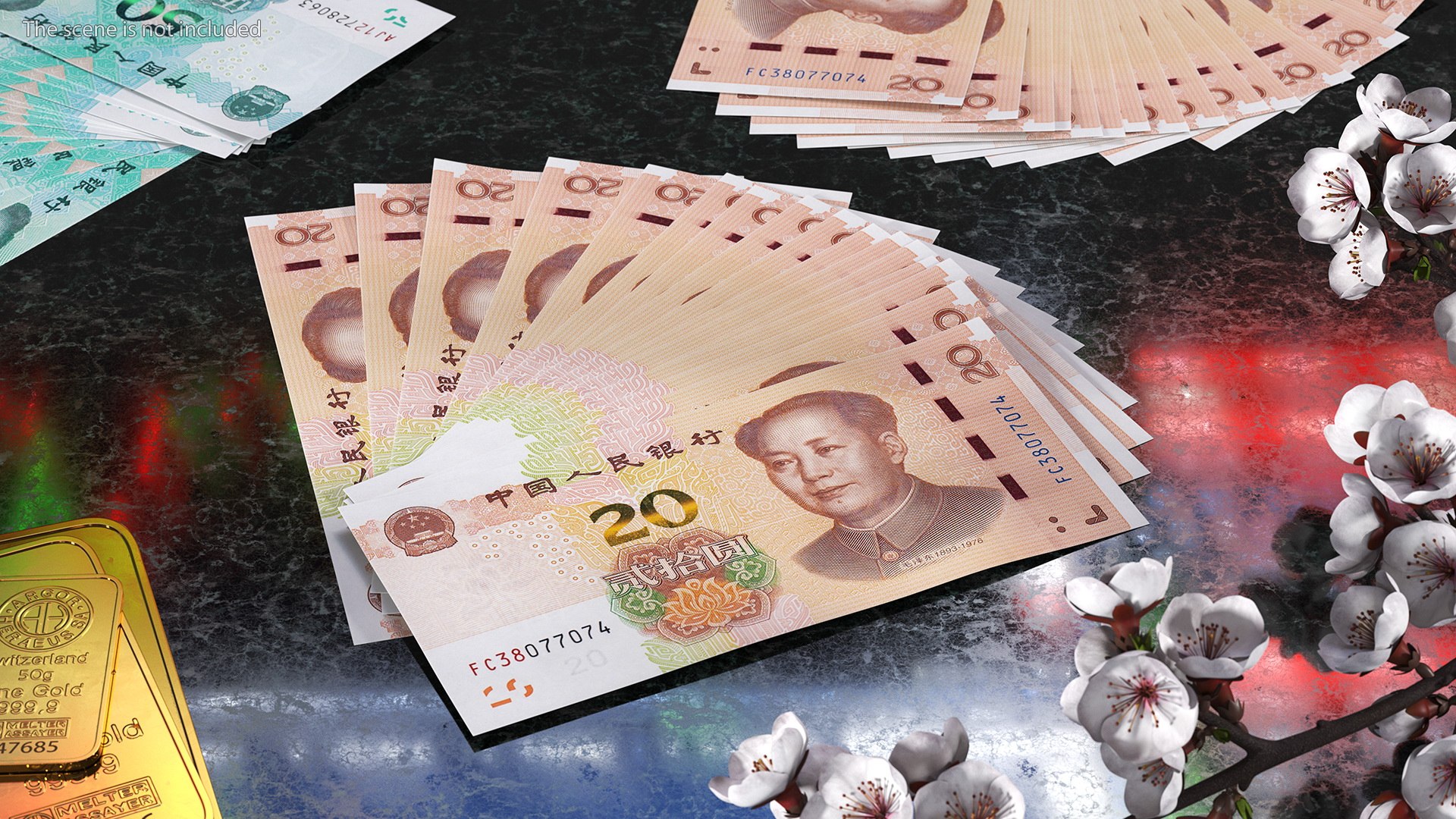 3D Fan Of Chinese 20 Yuan 2019 Banknotes Model - TurboSquid 1747738