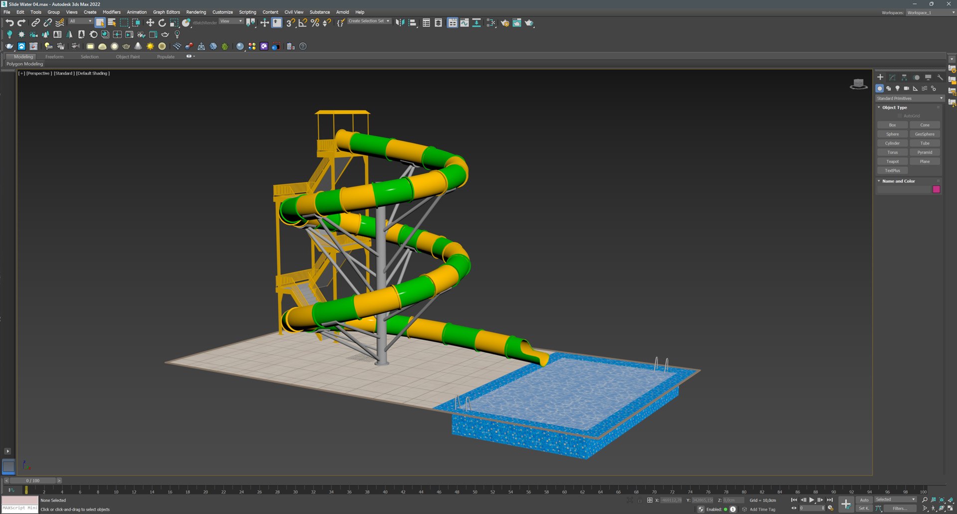 3D Water Slide 03 - TurboSquid 2150983