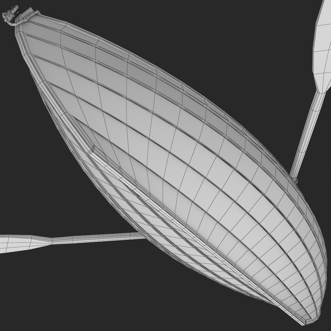 Realistic Rowboat 3d Model