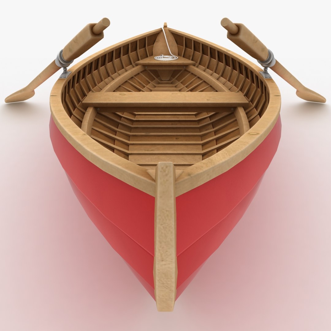 Realistic Rowboat 3d Model