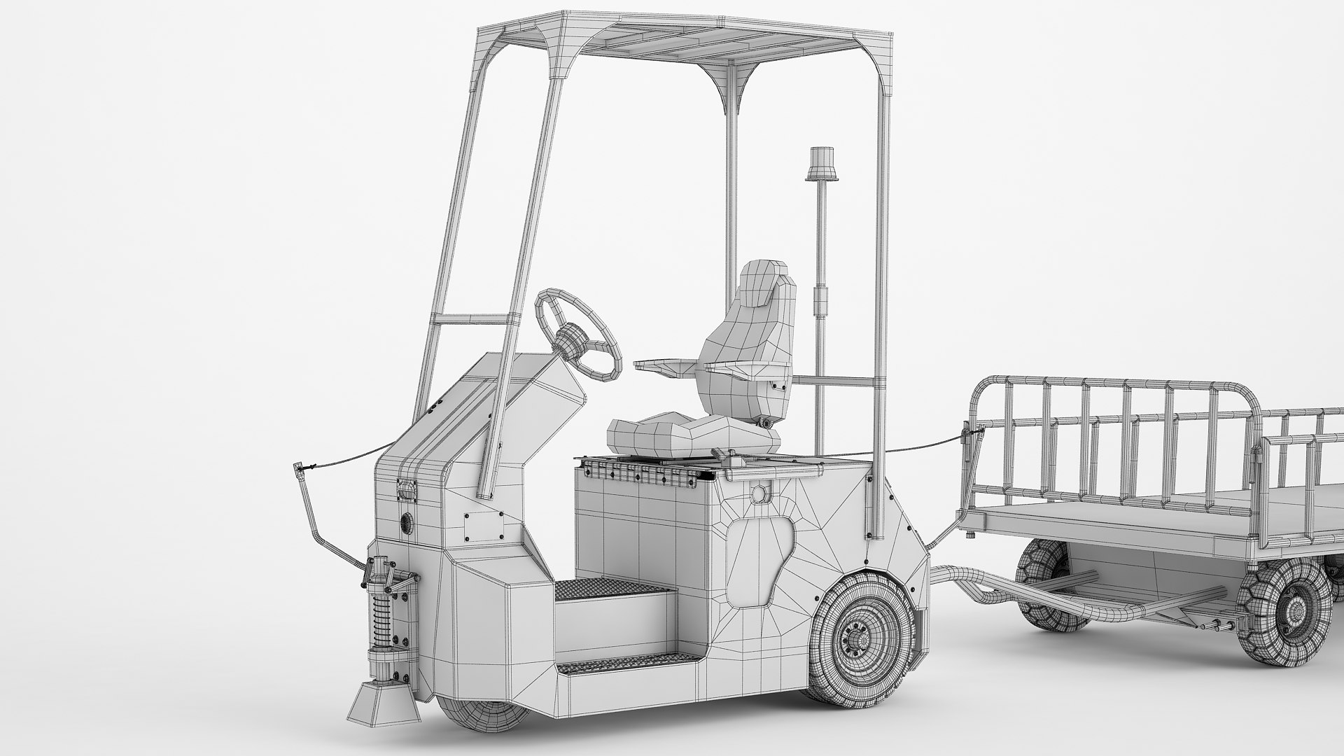 Electric Industrial Tugger 09 3D model - TurboSquid 1737653