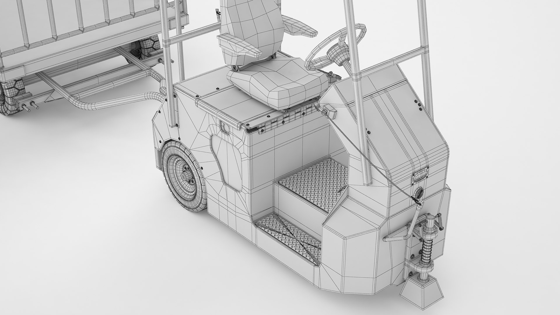 Electric Industrial Tugger 09 3D model - TurboSquid 1737653