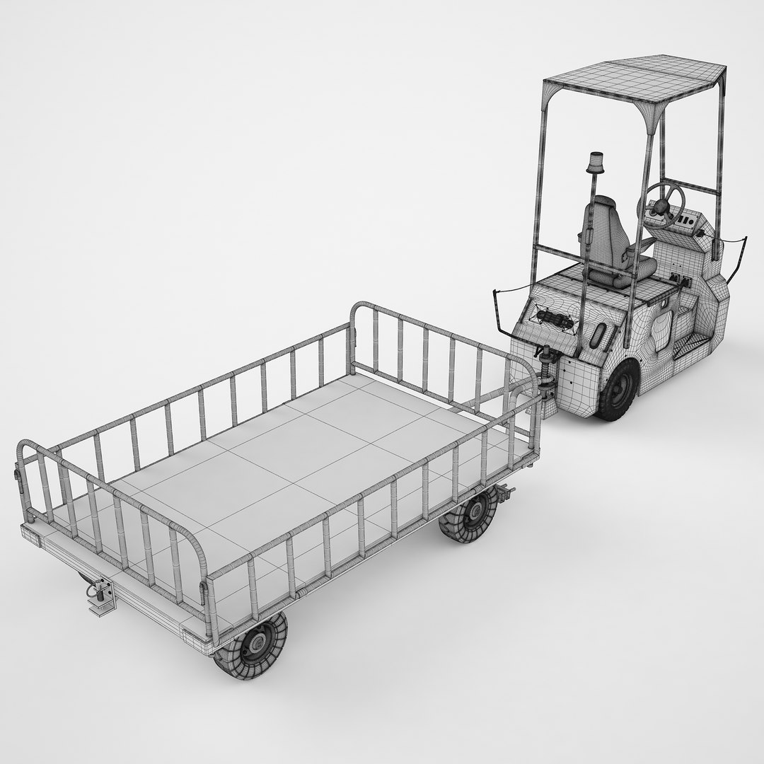 Electric Industrial Tugger 09 3D model - TurboSquid 1737653