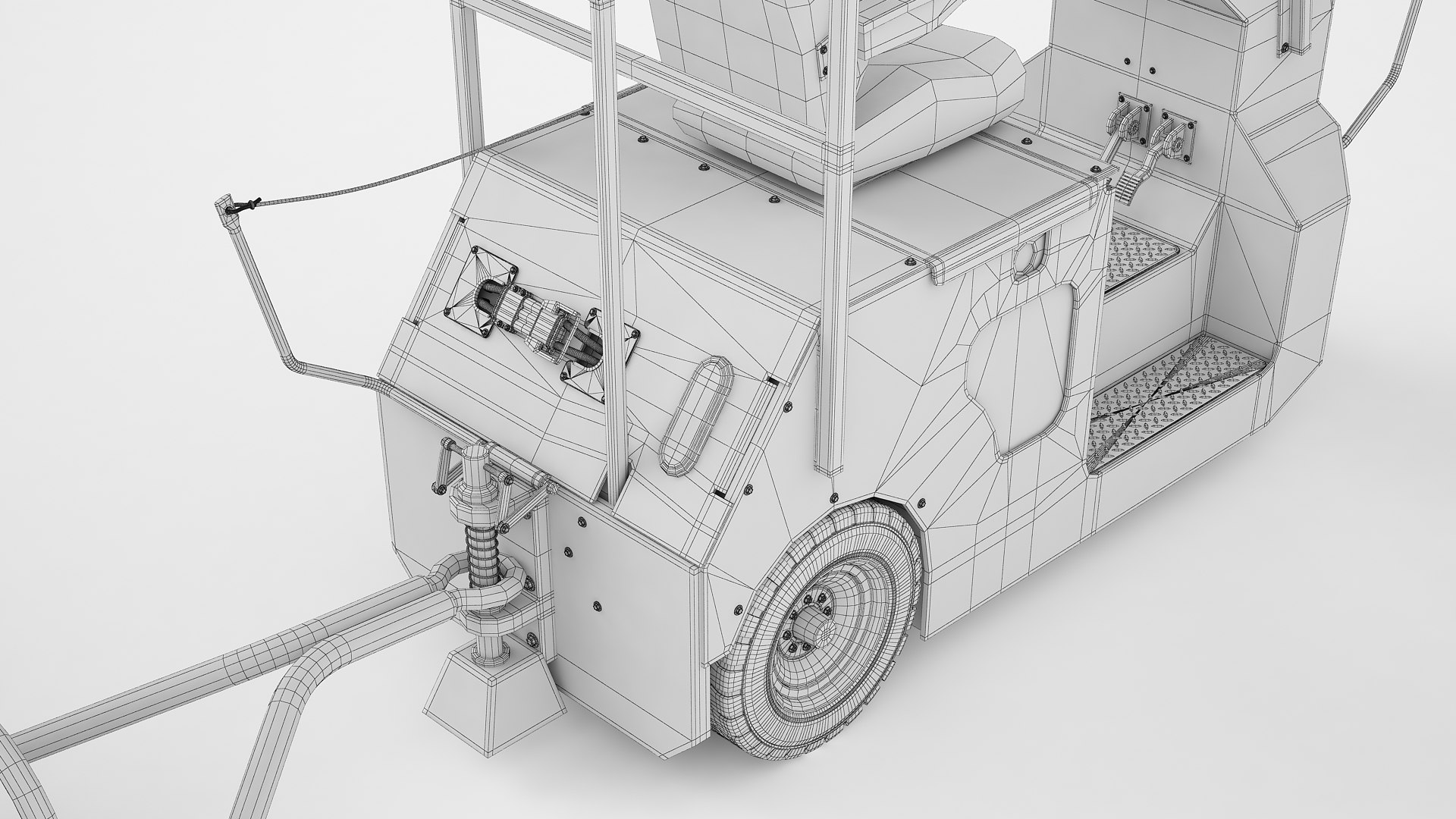 Electric Industrial Tugger 09 3D model - TurboSquid 1737653