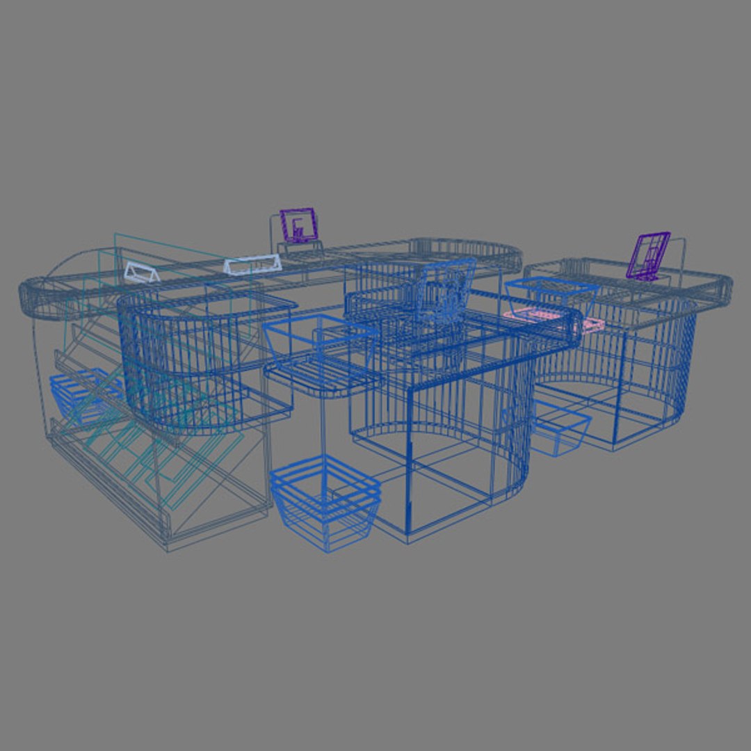 Shop Checkouts Retail 3d Max