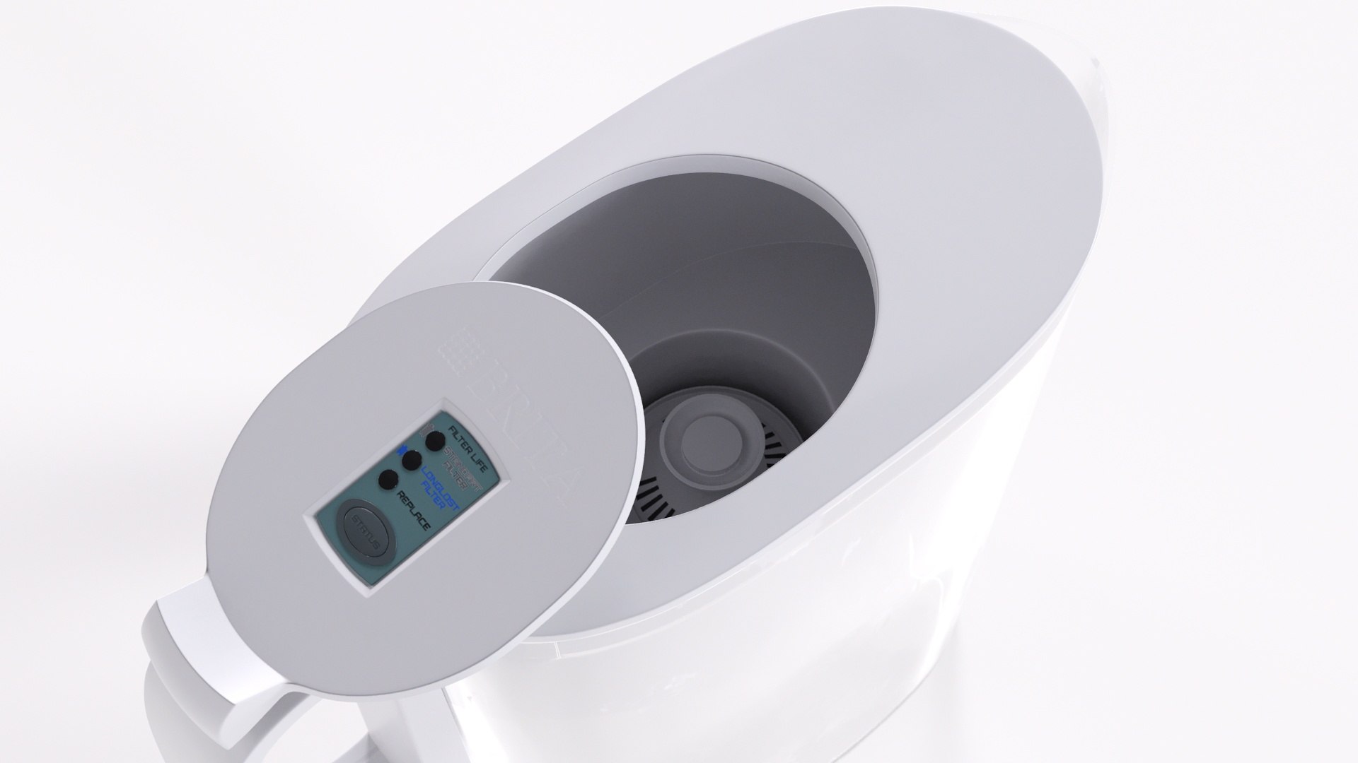 3D White Water Pitcher With Filter - TurboSquid 1975666