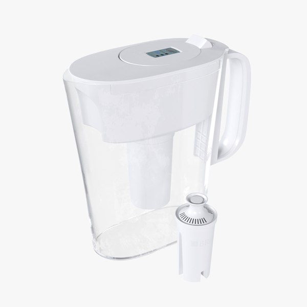 3D White Water Pitcher with Filter - TurboSquid 1975666