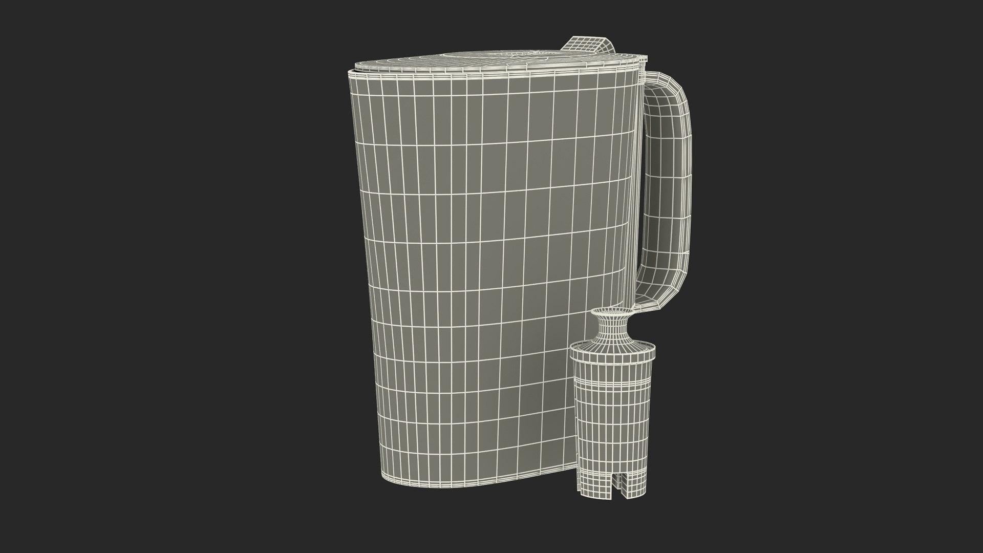 3D White Water Pitcher with Filter - TurboSquid 1975666