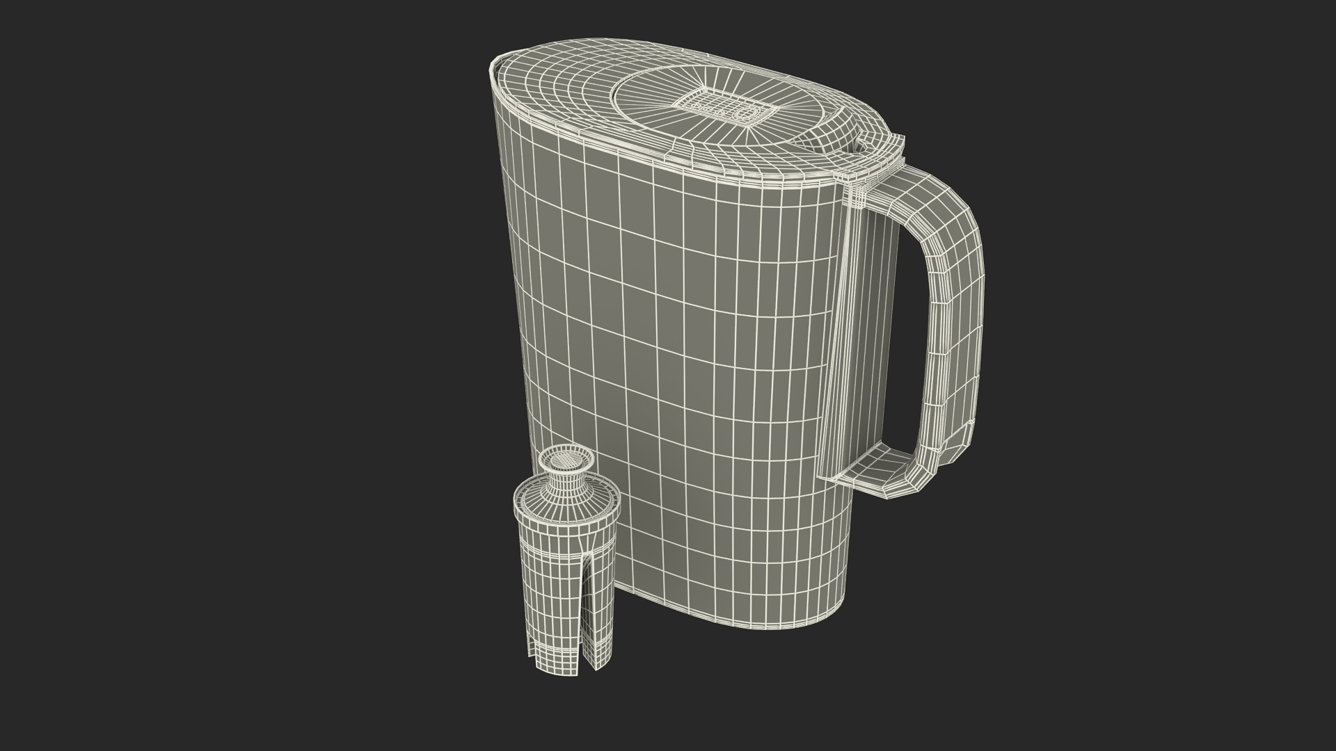 3D White Water Pitcher With Filter - TurboSquid 1975666