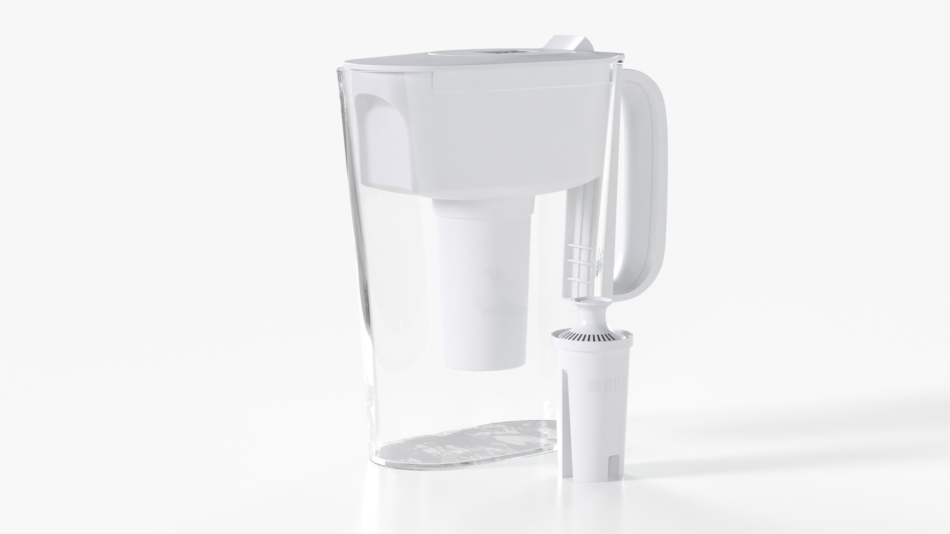 3D White Water Pitcher With Filter - TurboSquid 1975666