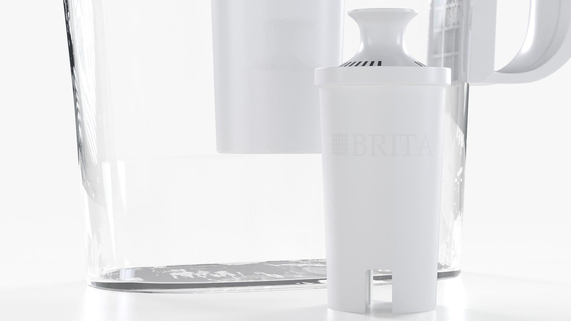 3D White Water Pitcher with Filter - TurboSquid 1975666