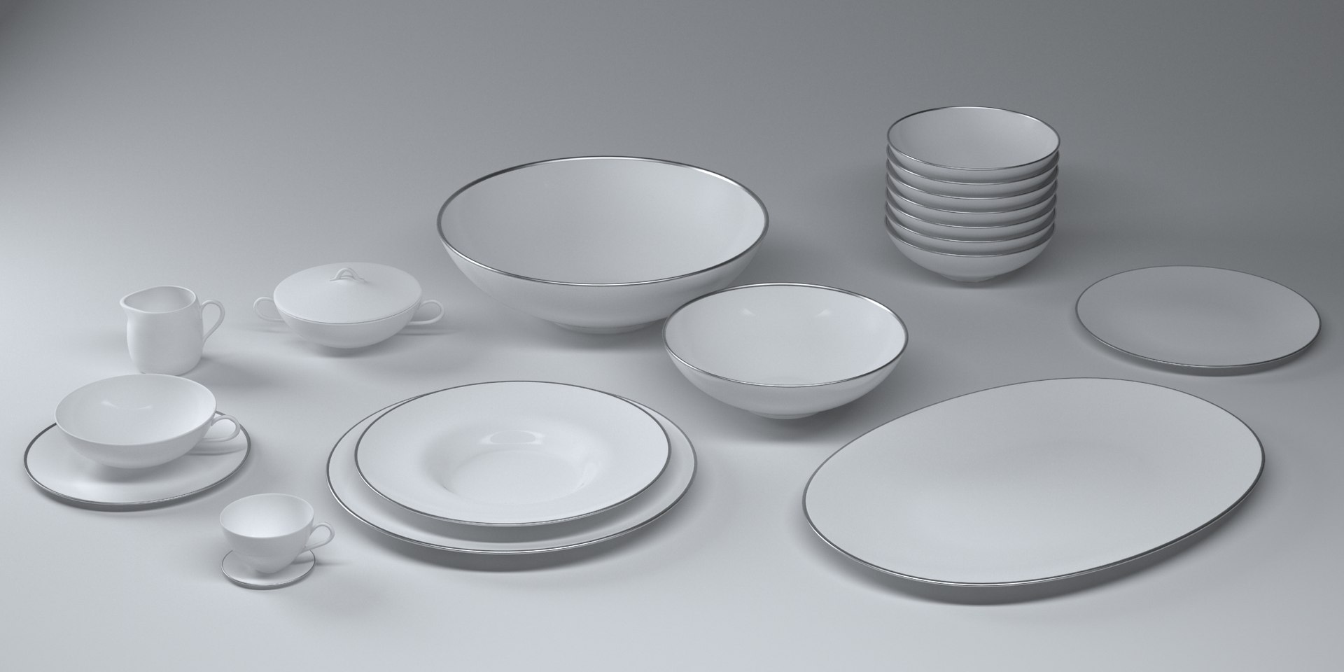 set alessi mami platinum 3d model