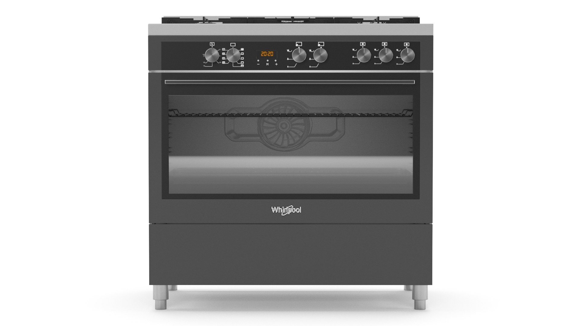 3D Whirlpool 90cm Gas Freestanding Cooktop Oven WP90510MFBSSAUS Model ...