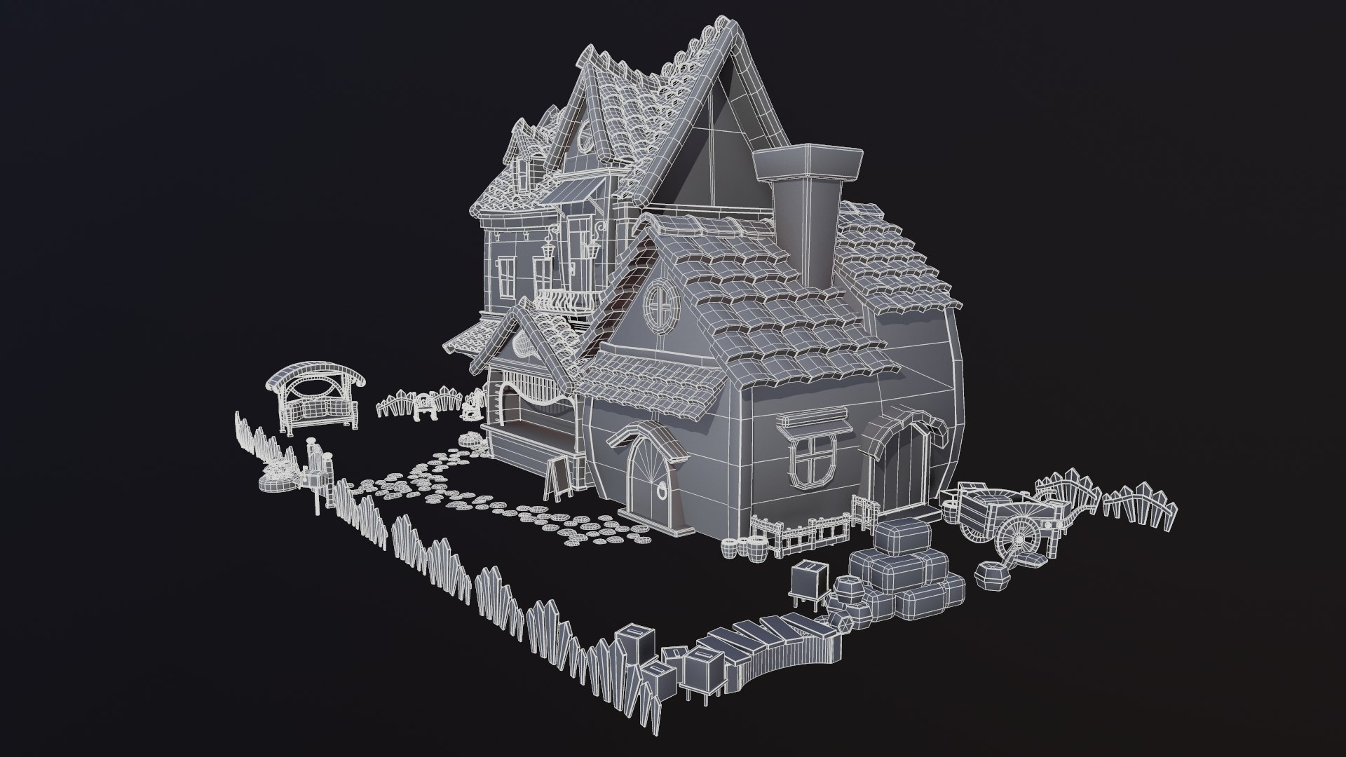 House Cartoon - Asset 3D Model - TurboSquid 1437185