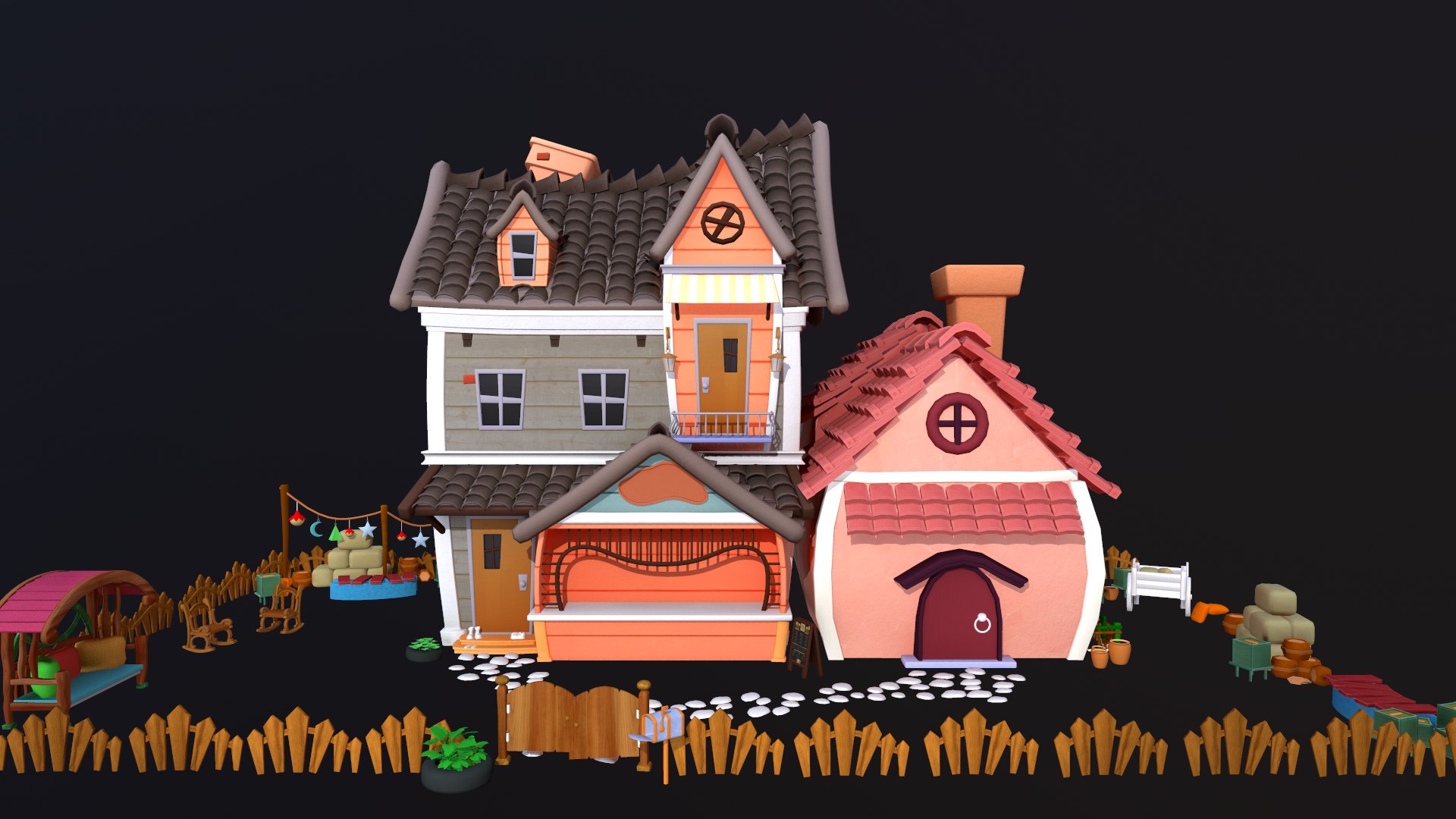 House Cartoon - Asset 3D Model - TurboSquid 1437185