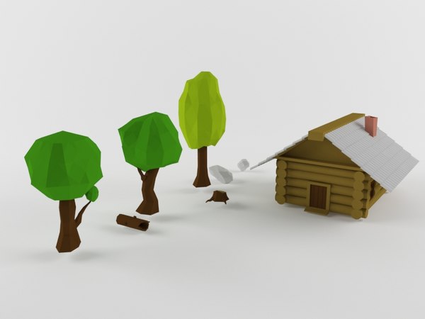 3D trees hut - TurboSquid 1438874