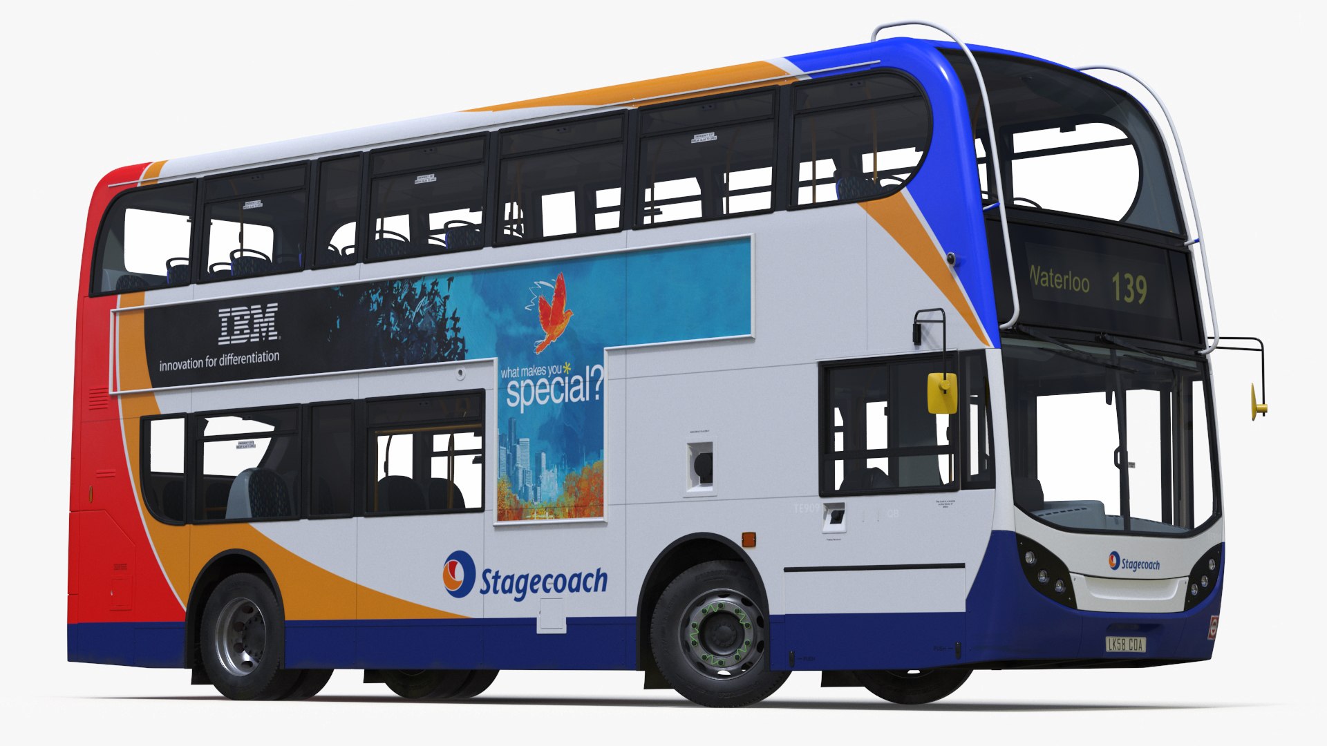 Double Decker City Bus Stagecoach Enviro400 Rigged For Cinema 4D 3D ...