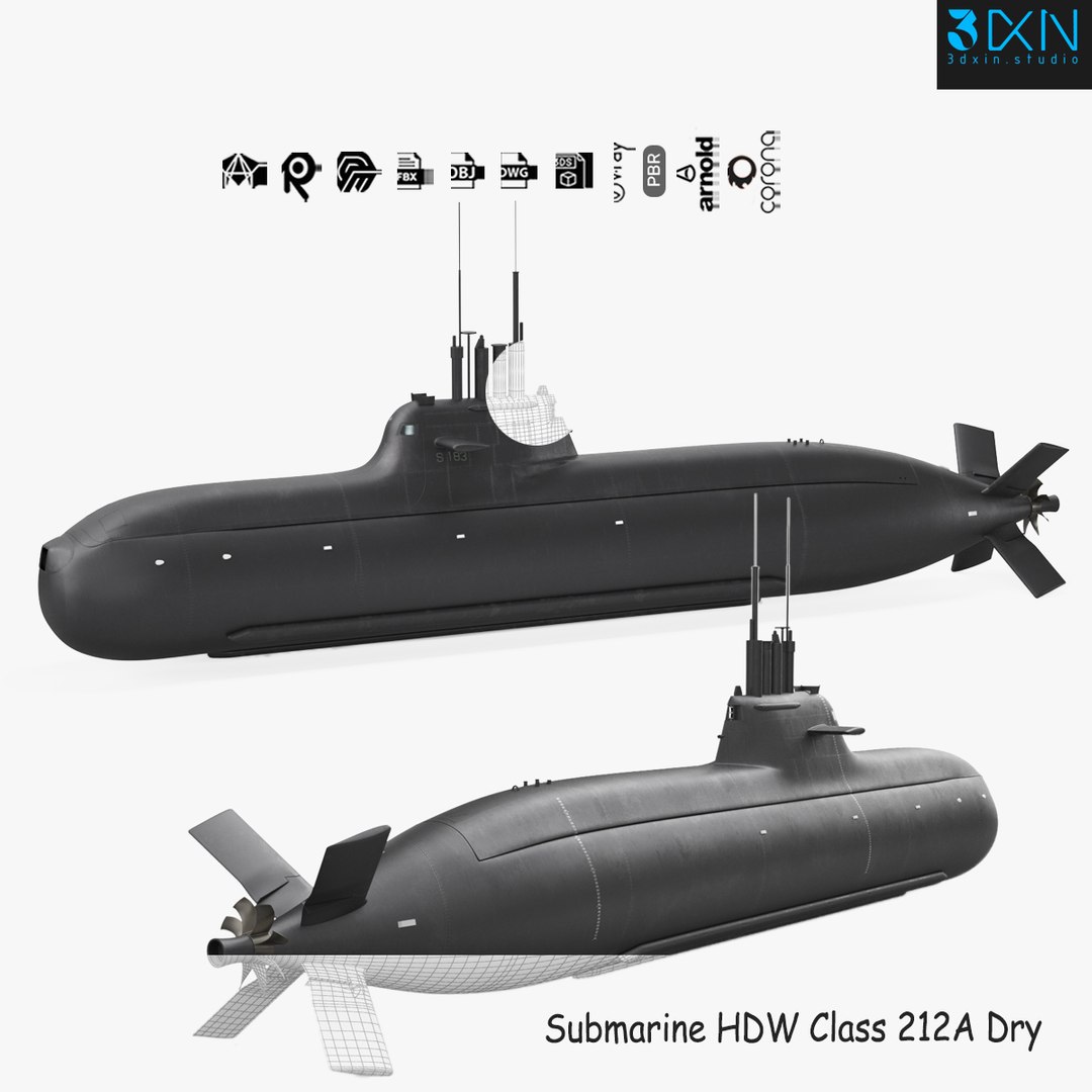 3D Submarine HDW Class 212A Dry - TurboSquid 2275327