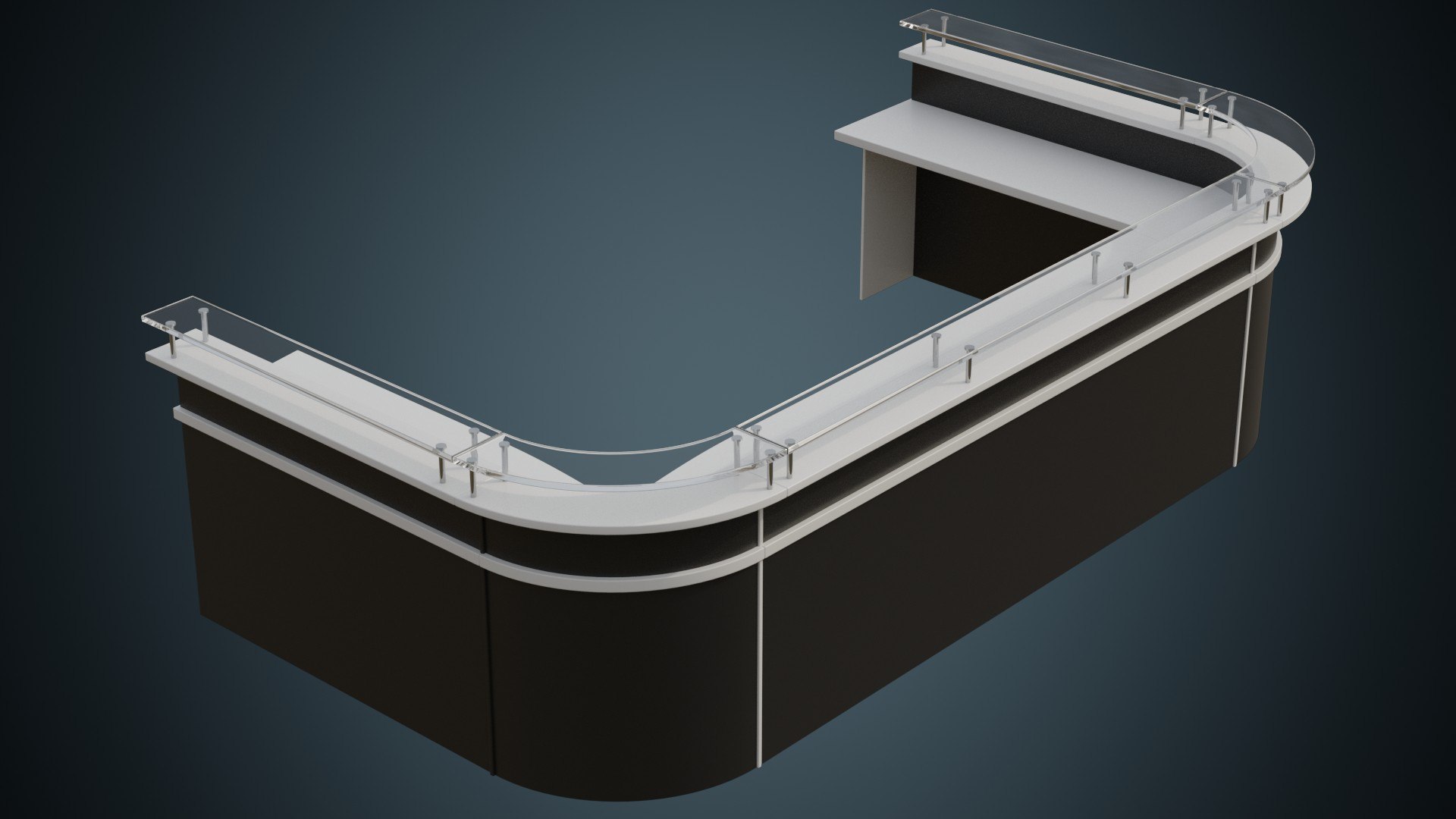 Reception Desk 2 Basic 3D model - TurboSquid 2182819