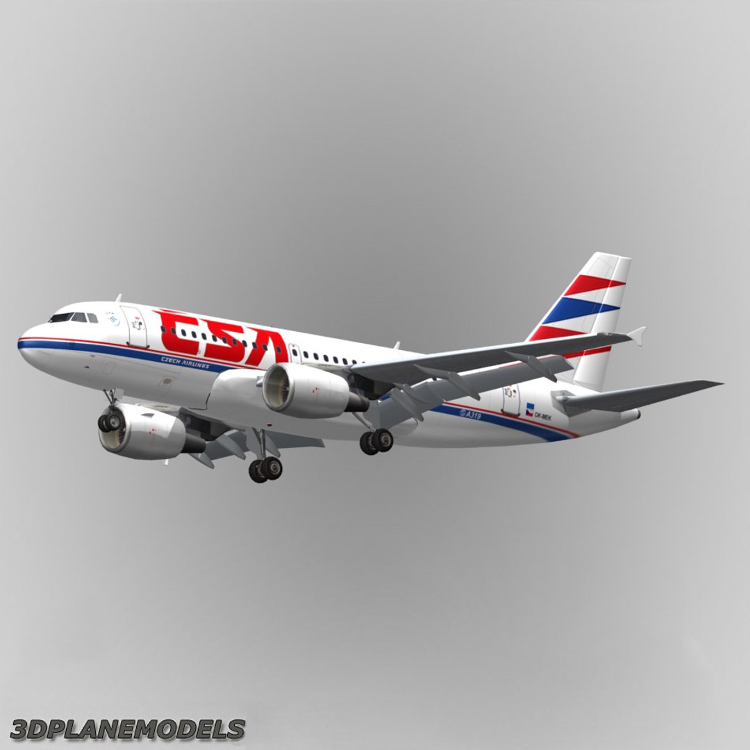 Airbus A319 Csa Czech 3d Model