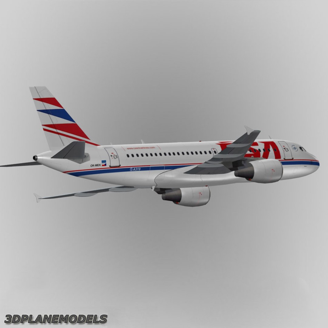 Airbus A319 Csa Czech 3d Model
