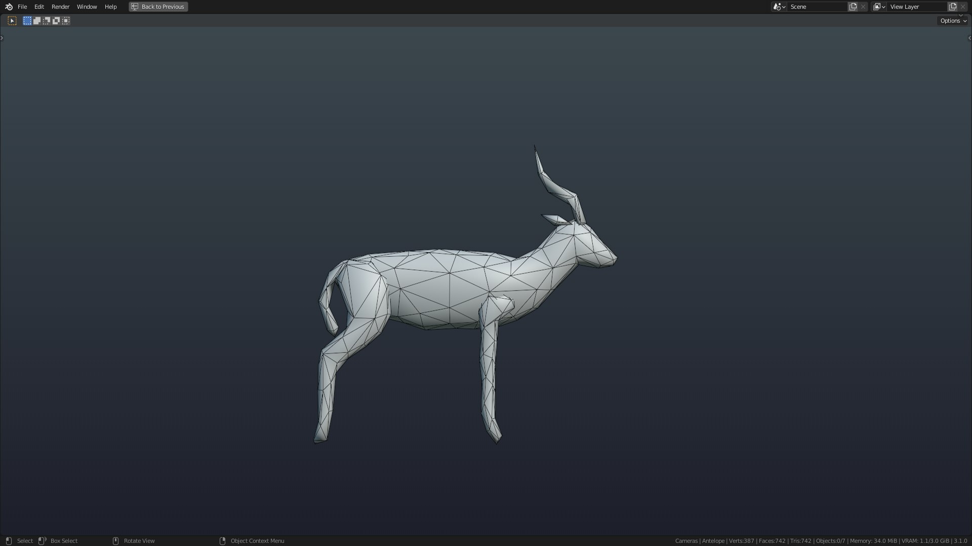 3D Low Poly Antelope Rigged With Realistic Texture - TurboSquid 1876095