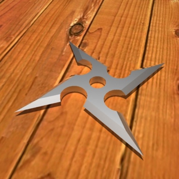 3d shuriken throwing stars model