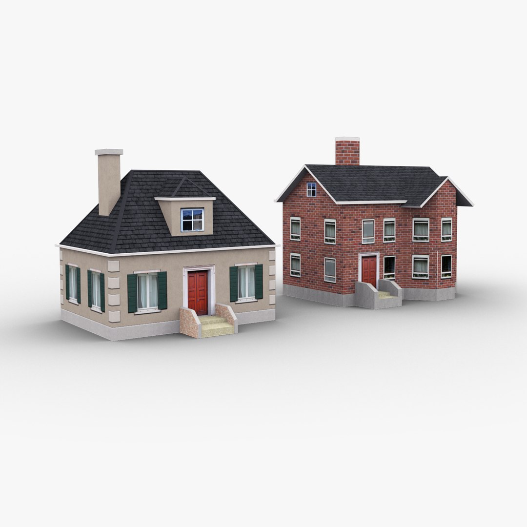 Low Poly House Pack 1 3D - TurboSquid 1892072