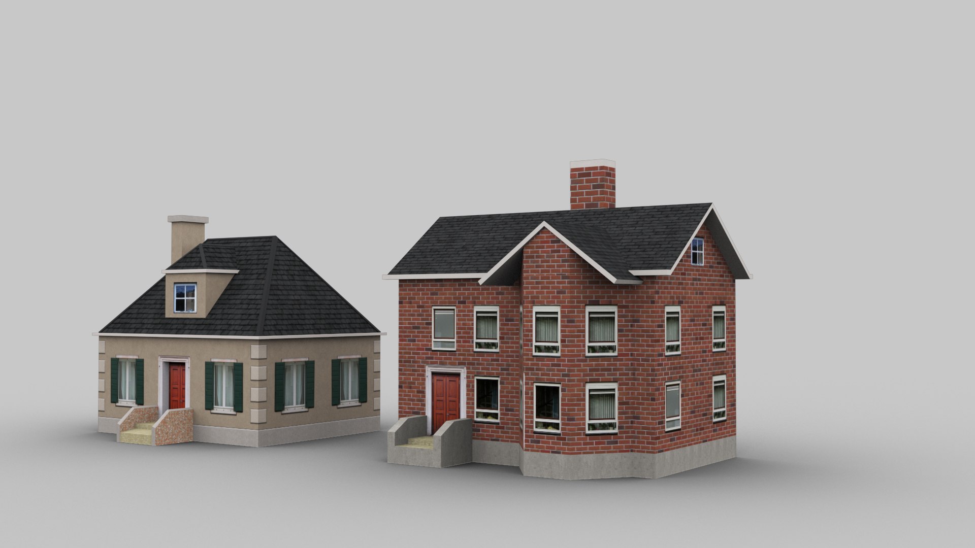 Low Poly House Pack 1 3D - TurboSquid 1892072