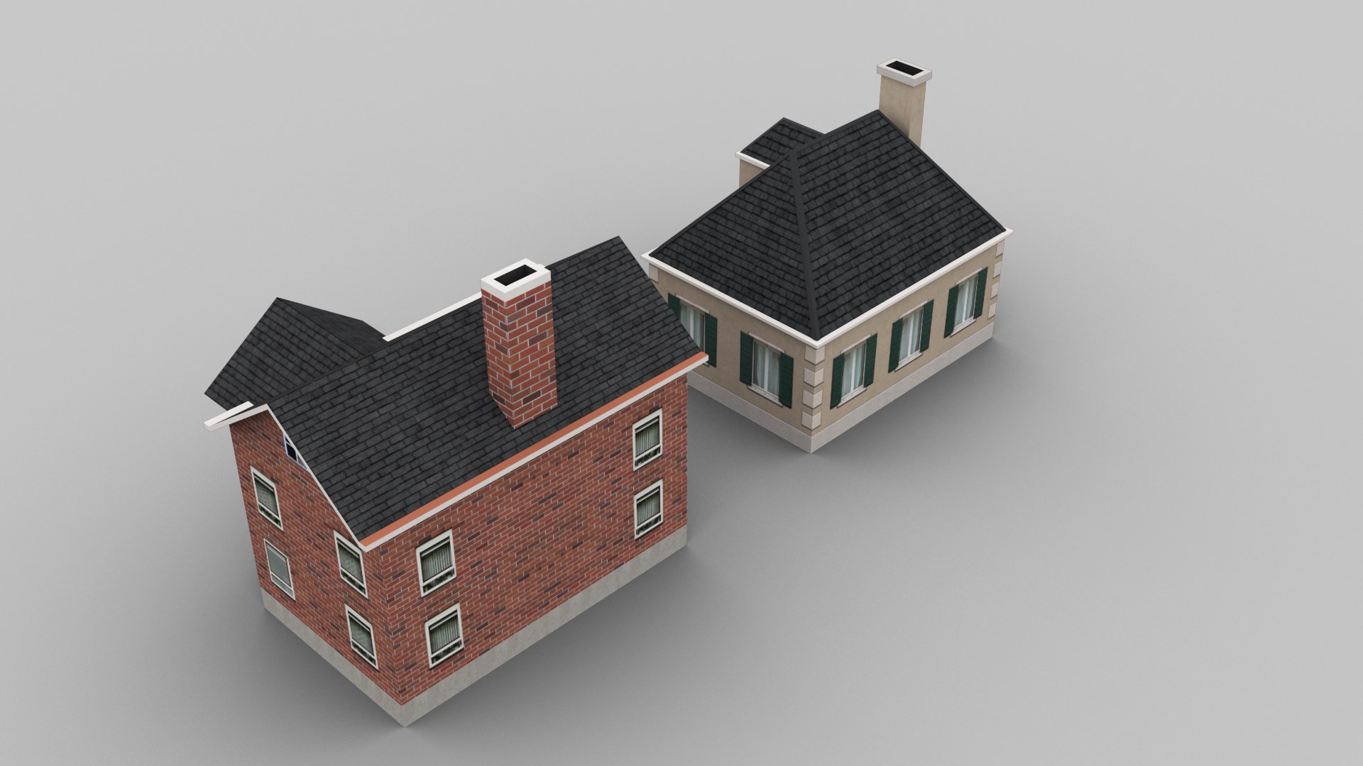 Low Poly House Pack 1 3D - TurboSquid 1892072