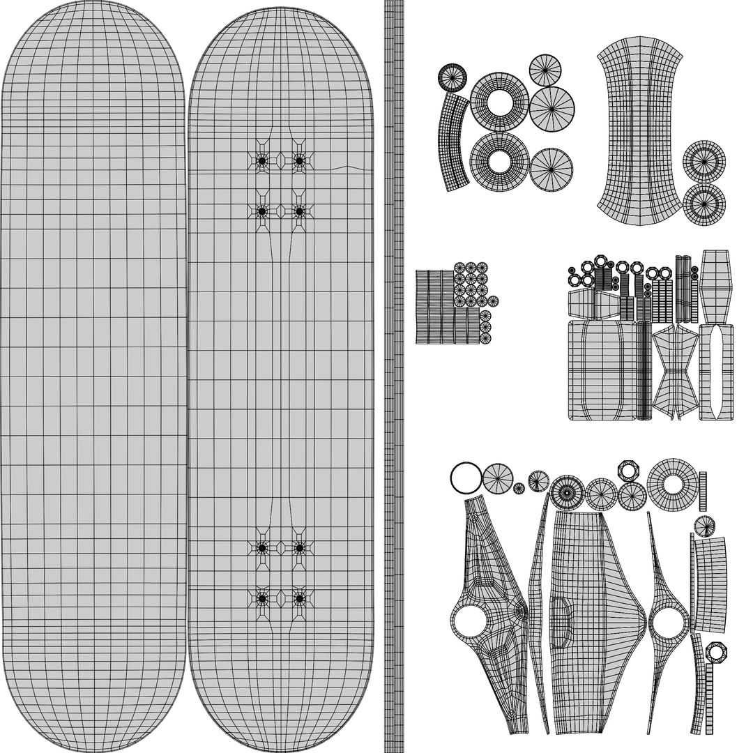 3D Model Three Realistic Skateboards - TurboSquid 2366036