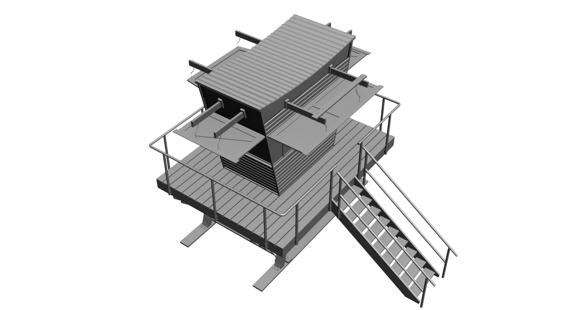 3d model life gaurd station