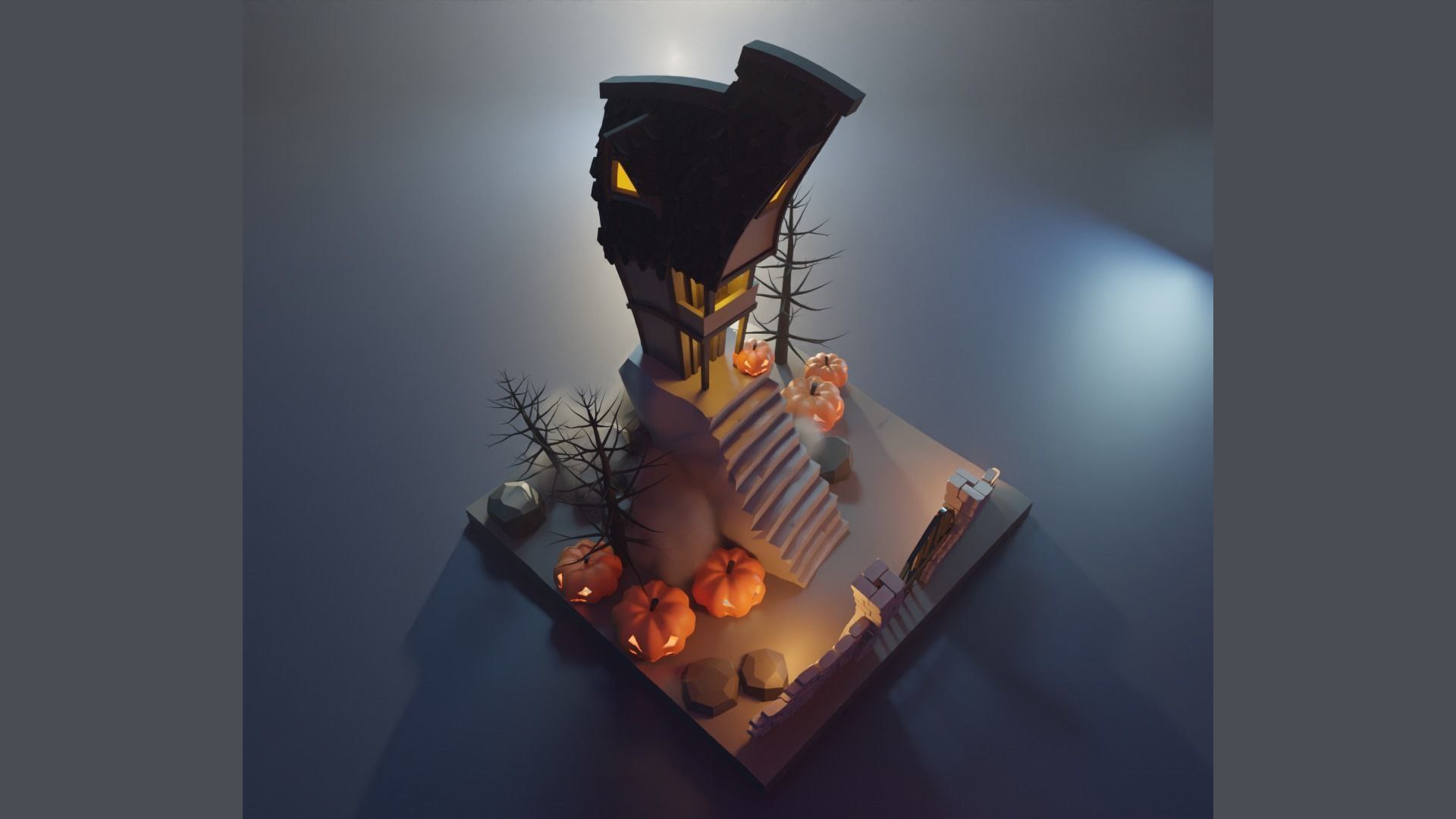 3D Model Spooky House - TurboSquid 2296340