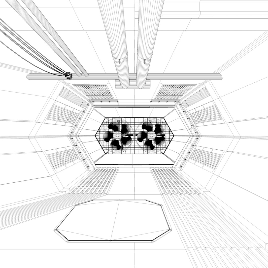Sci-fi Wind Tunnel 3d C4d