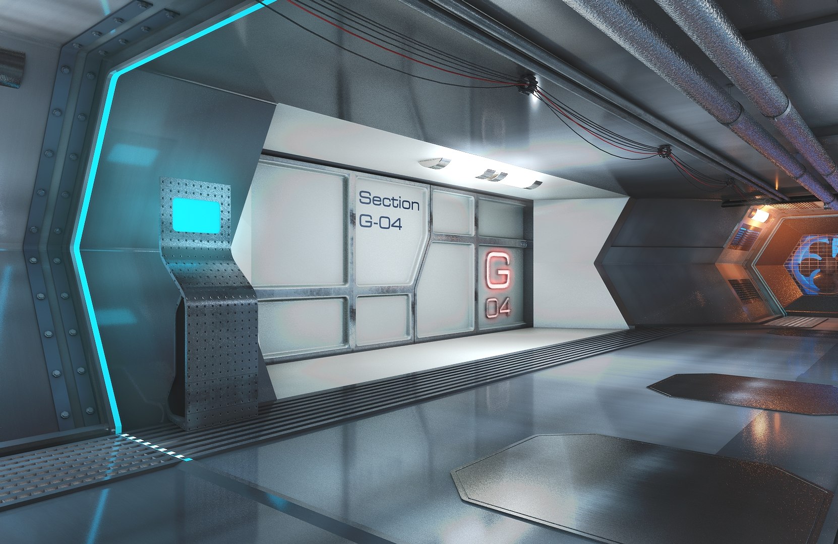 Sci-fi Wind Tunnel 3d C4d