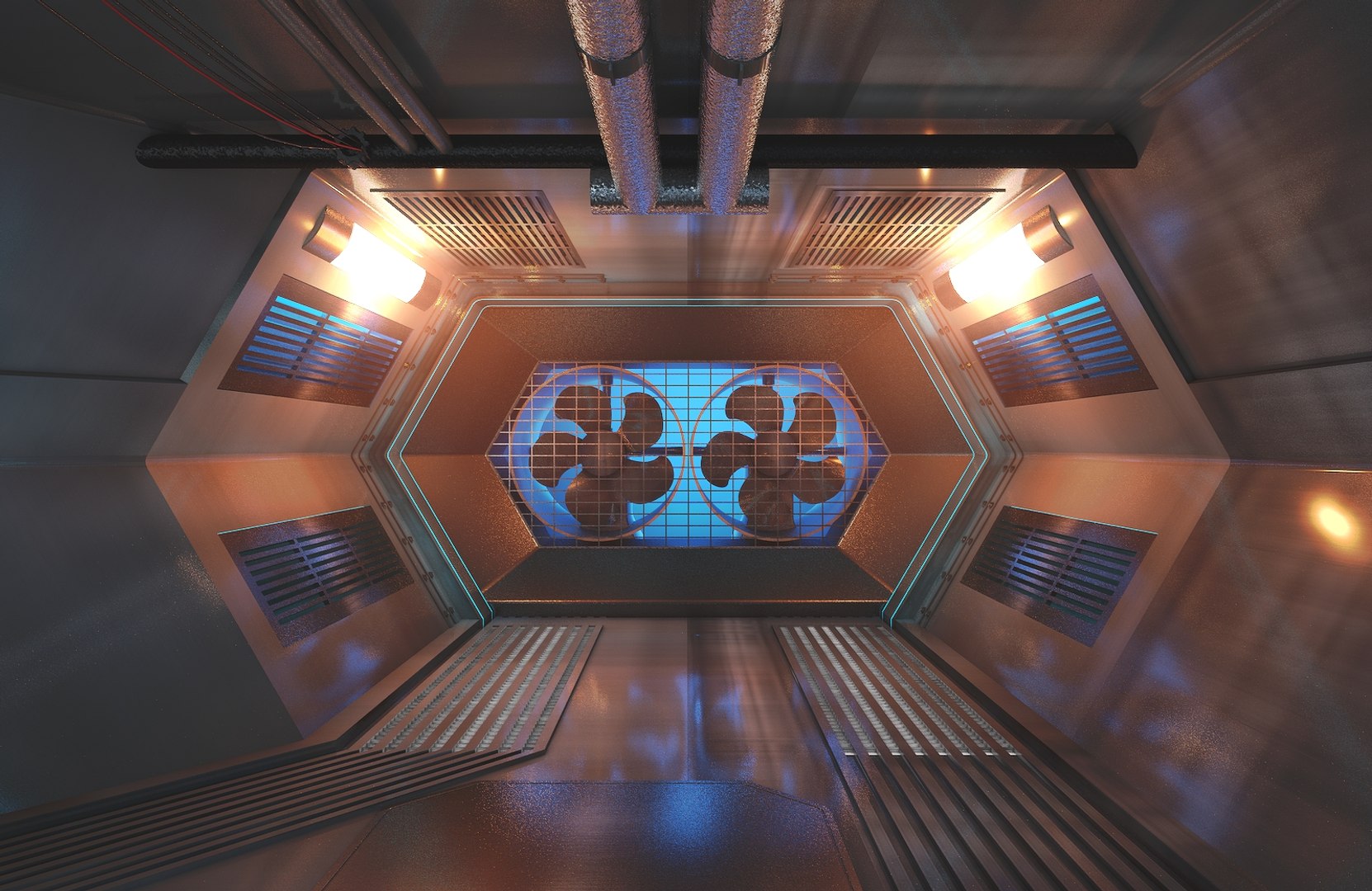 Sci-fi Wind Tunnel 3d C4d