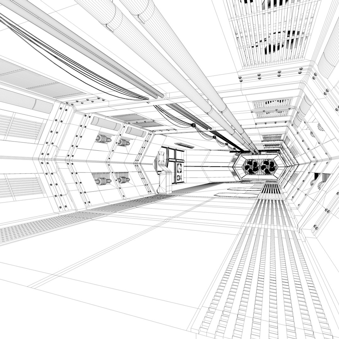 Sci-fi Wind Tunnel 3d C4d