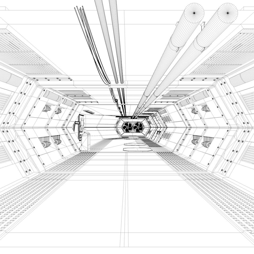 Sci-fi Wind Tunnel 3d C4d