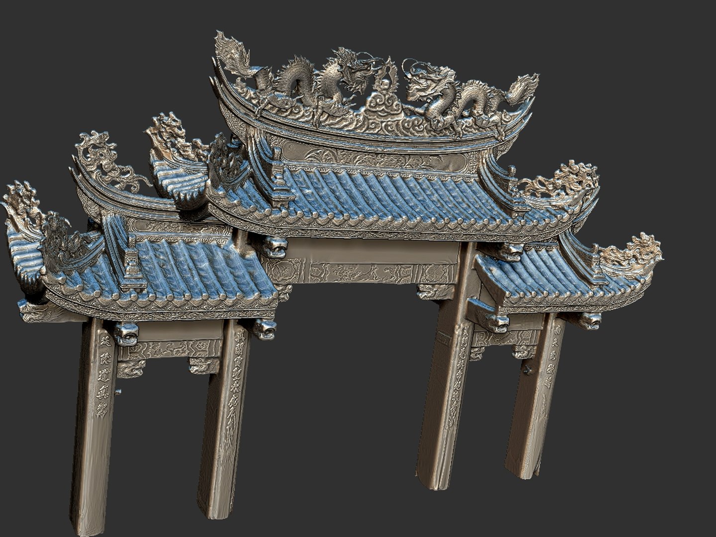 Thailand temple gate 3D - TurboSquid 1463353