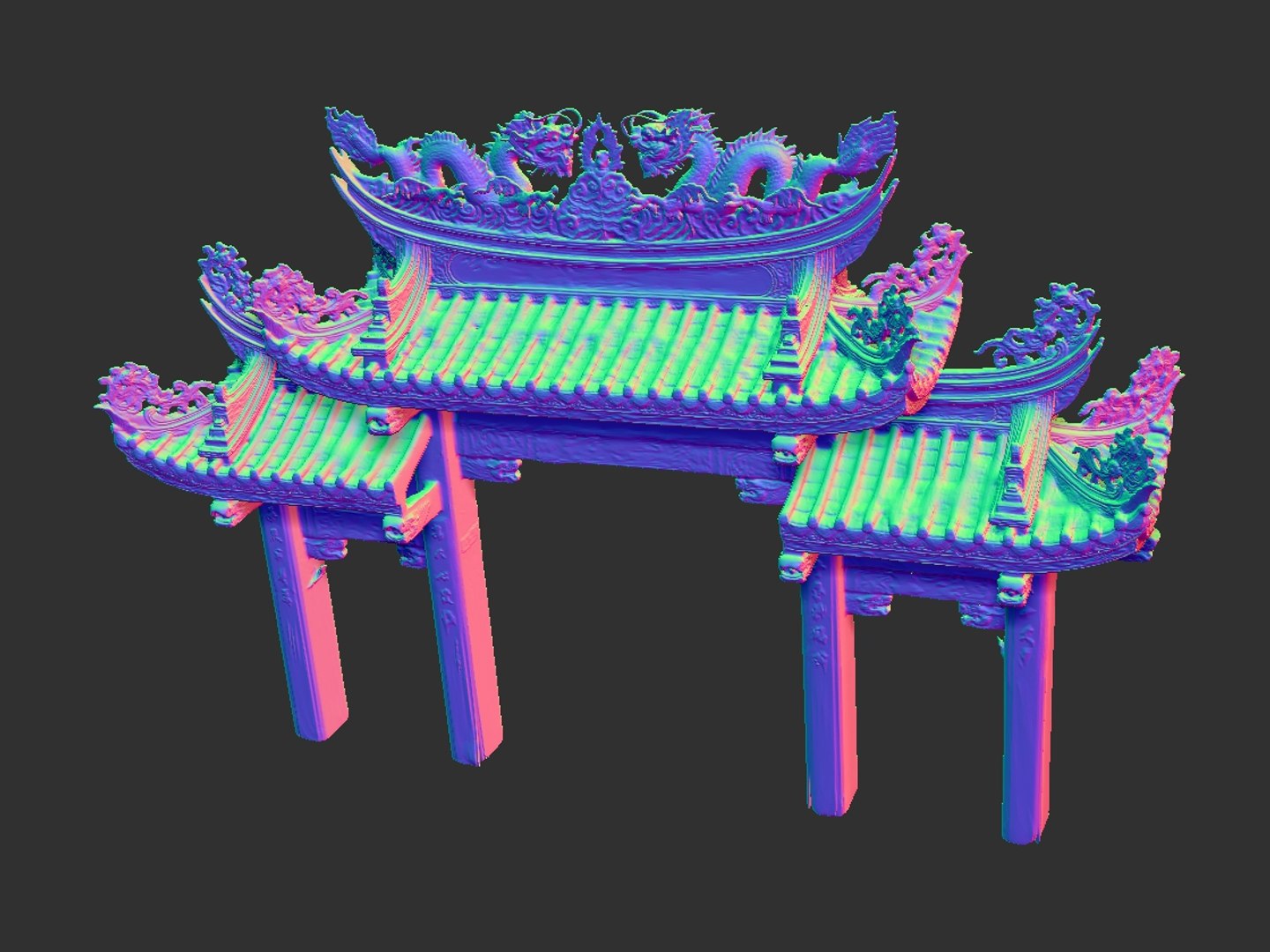 Thailand temple gate 3D - TurboSquid 1463353