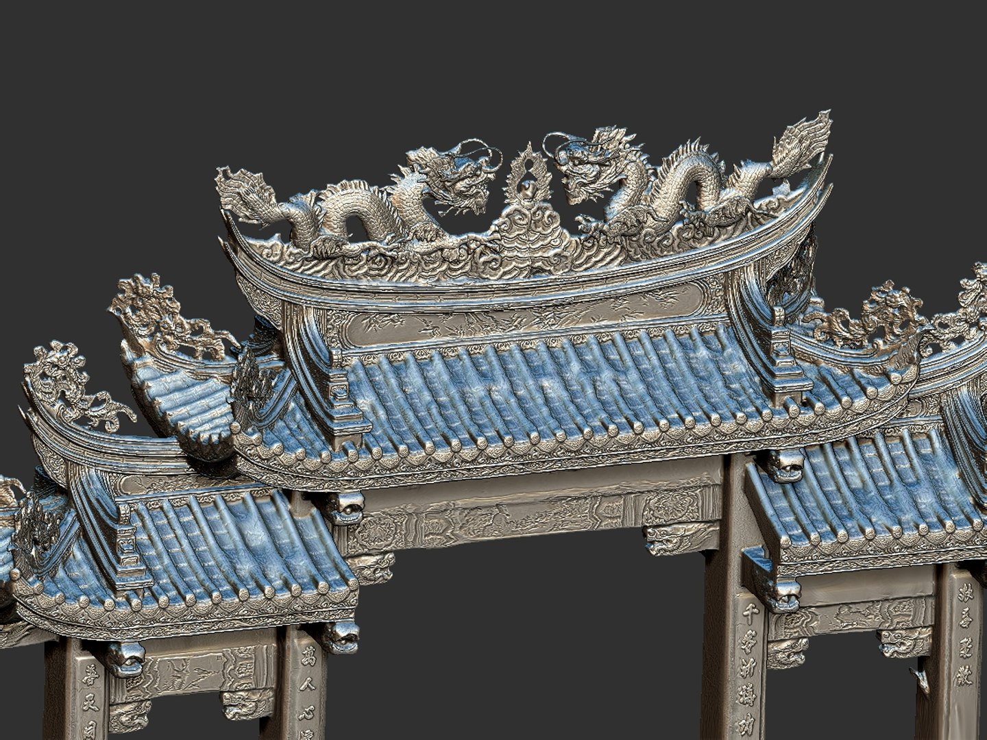 Thailand temple gate 3D - TurboSquid 1463353