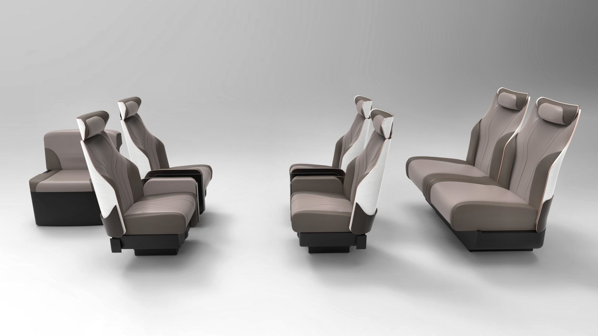 3D Learjet Streamline Concept Interior And Private Jet Seats Model ...