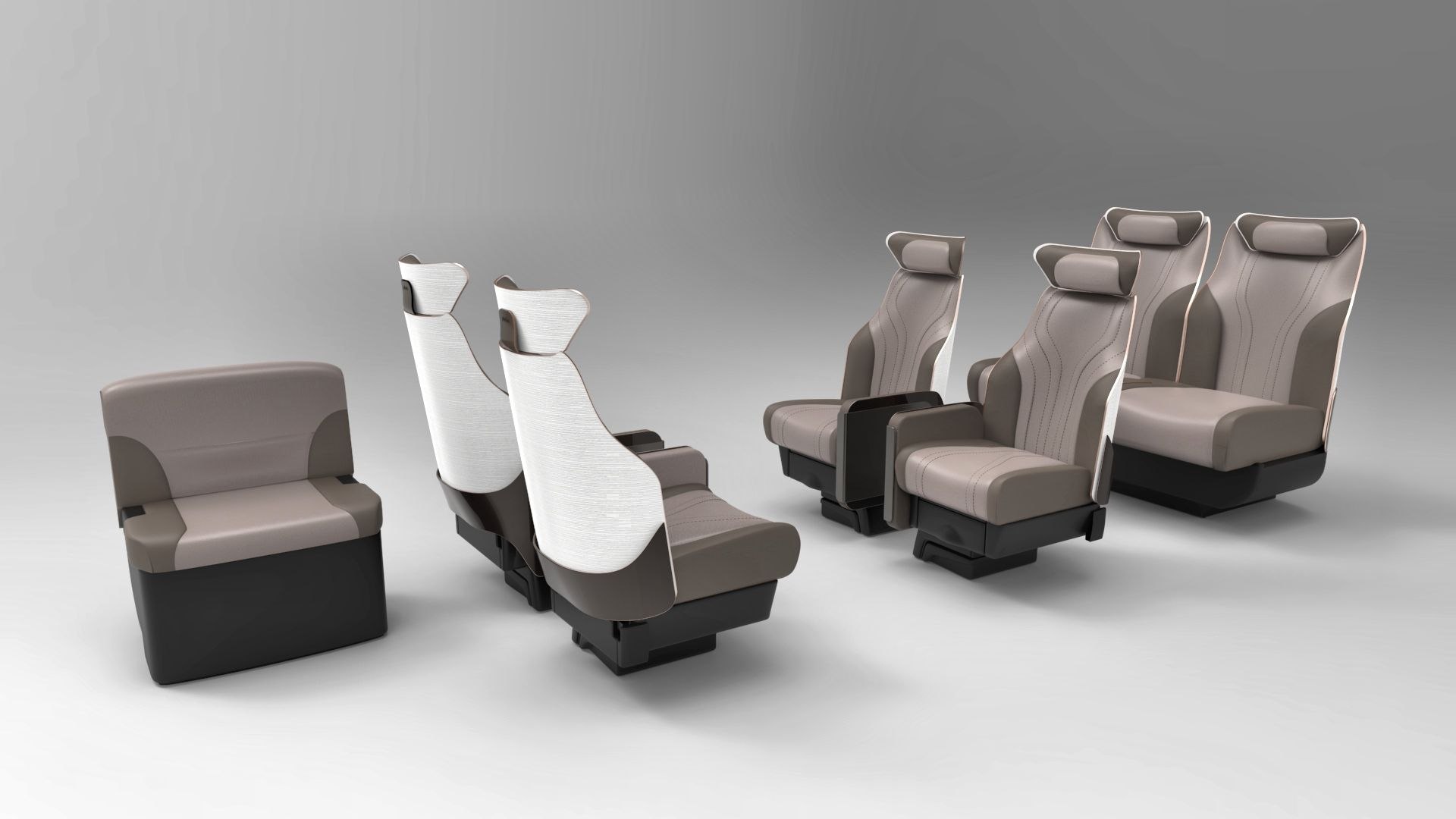 3D Learjet Streamline Concept Interior And Private Jet Seats Model ...