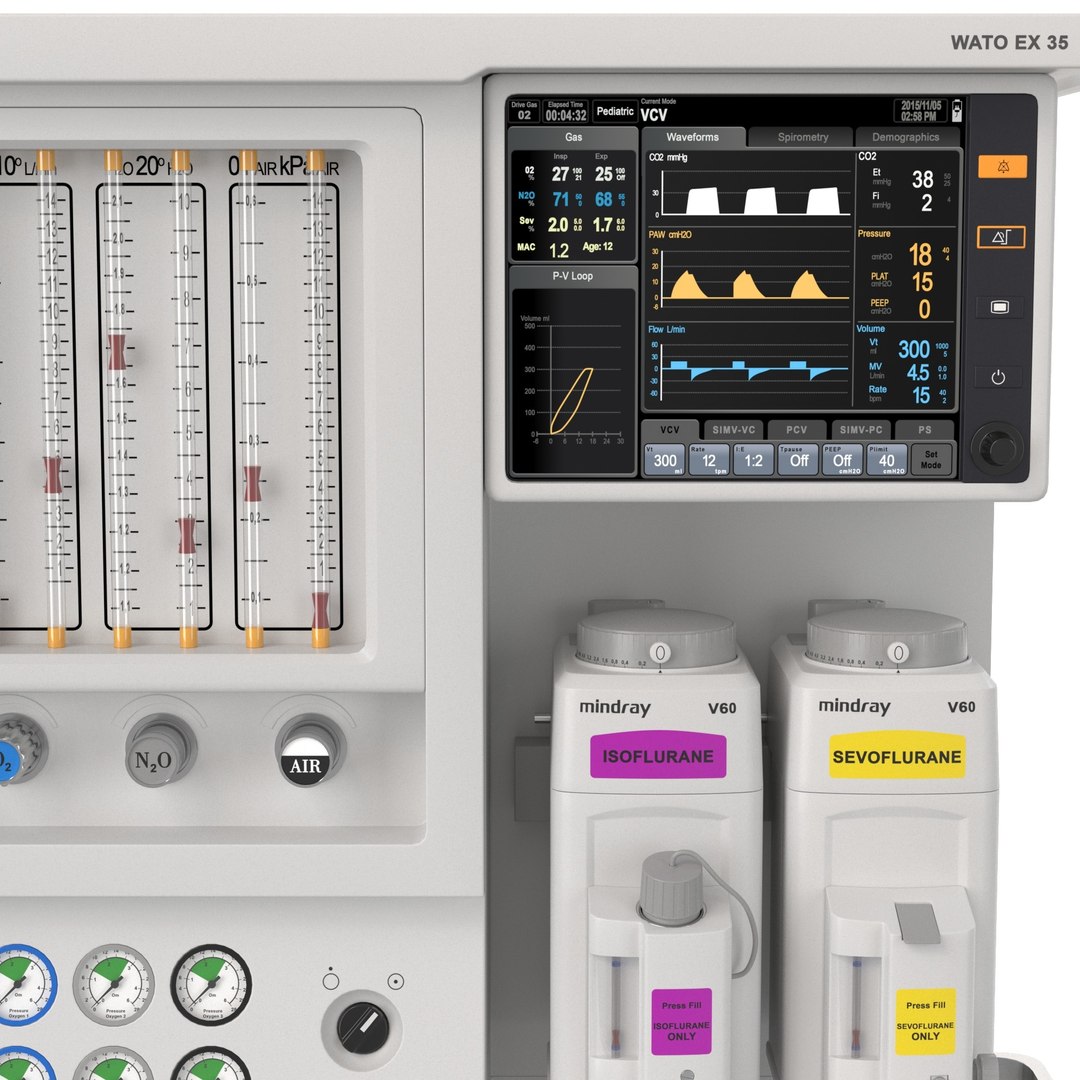 Anesthesia Machine WATO EX35 3D Model - TurboSquid 1996860