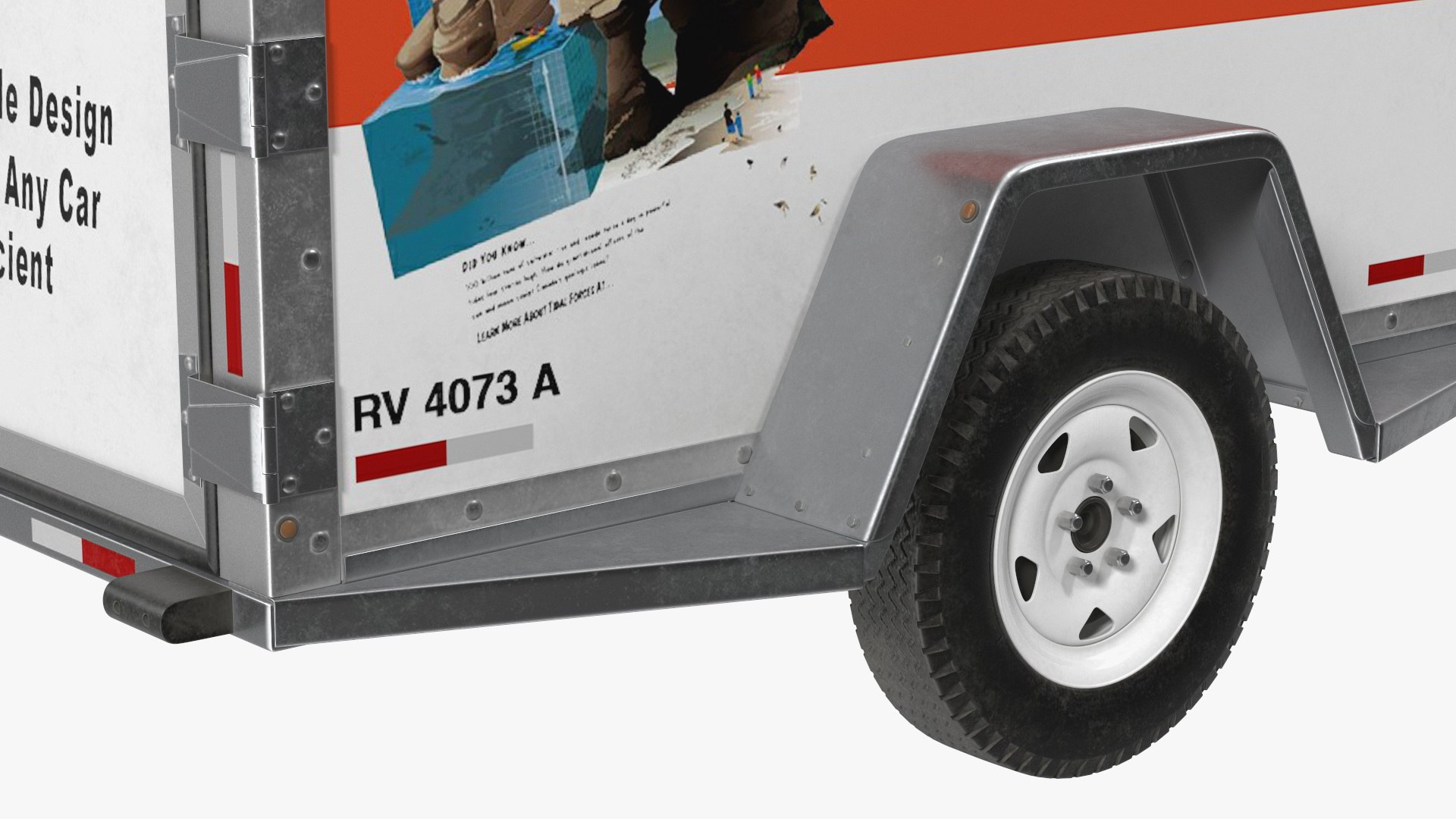 U-Haul 4x8 Cargo Trailer 3D model - TurboSquid 2068584