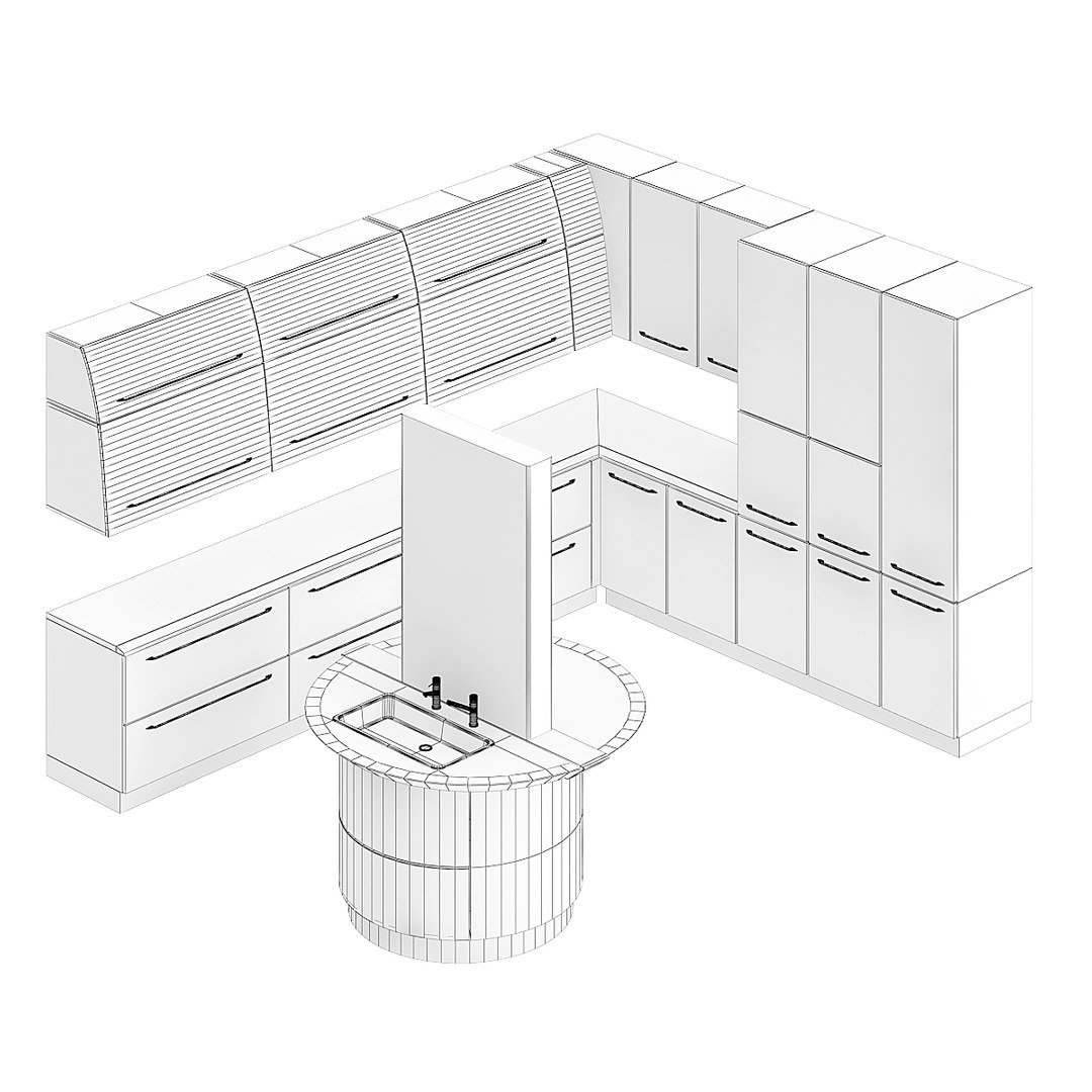3D kitchen furniture set model - TurboSquid 1205293