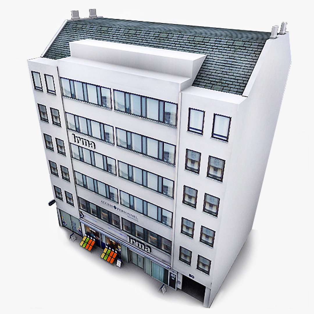 3d Photorealistic Copenhagen Supermarket Building Model