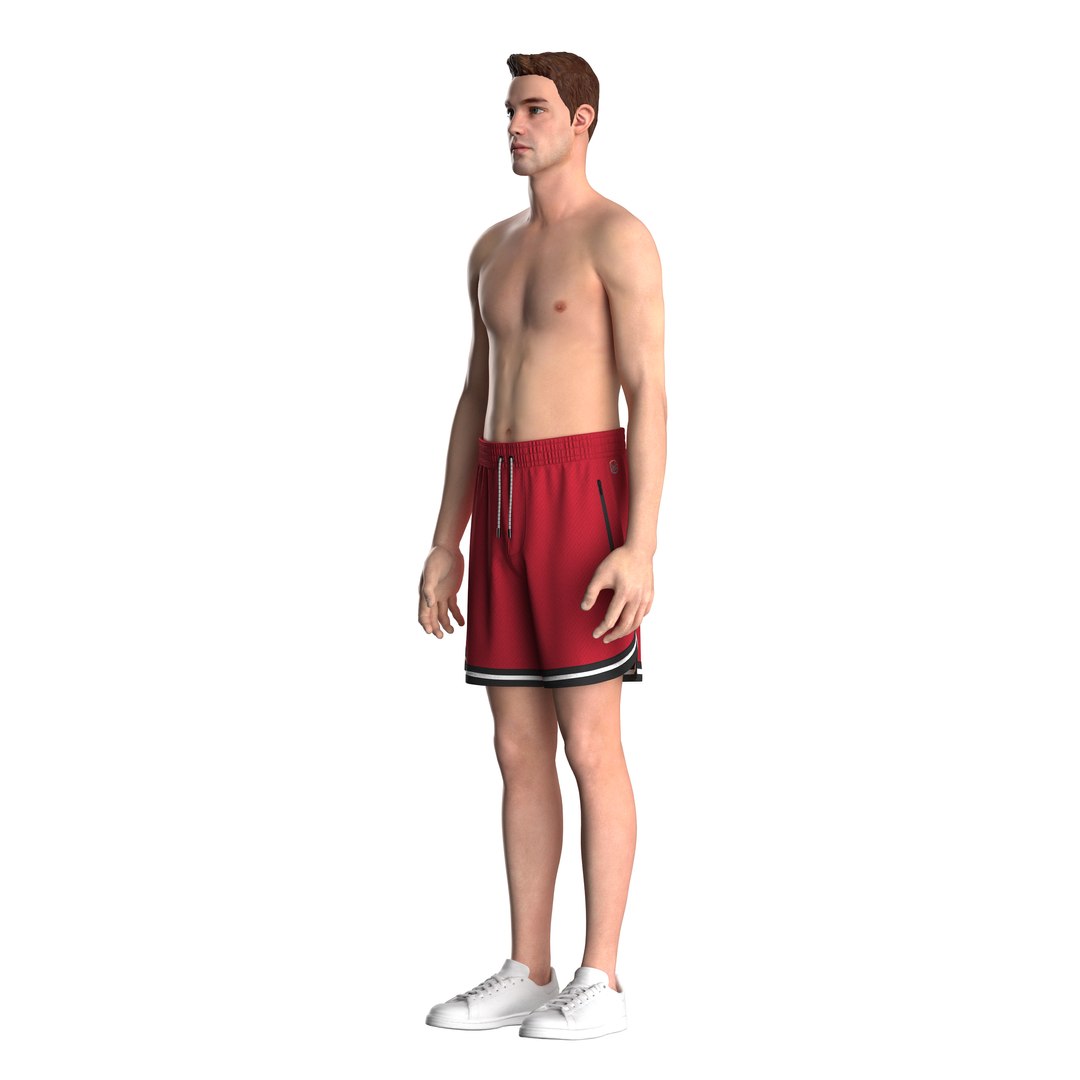 3D Mens Red Basketball Mesh Shorts With Rib-knit Detailing in the ...