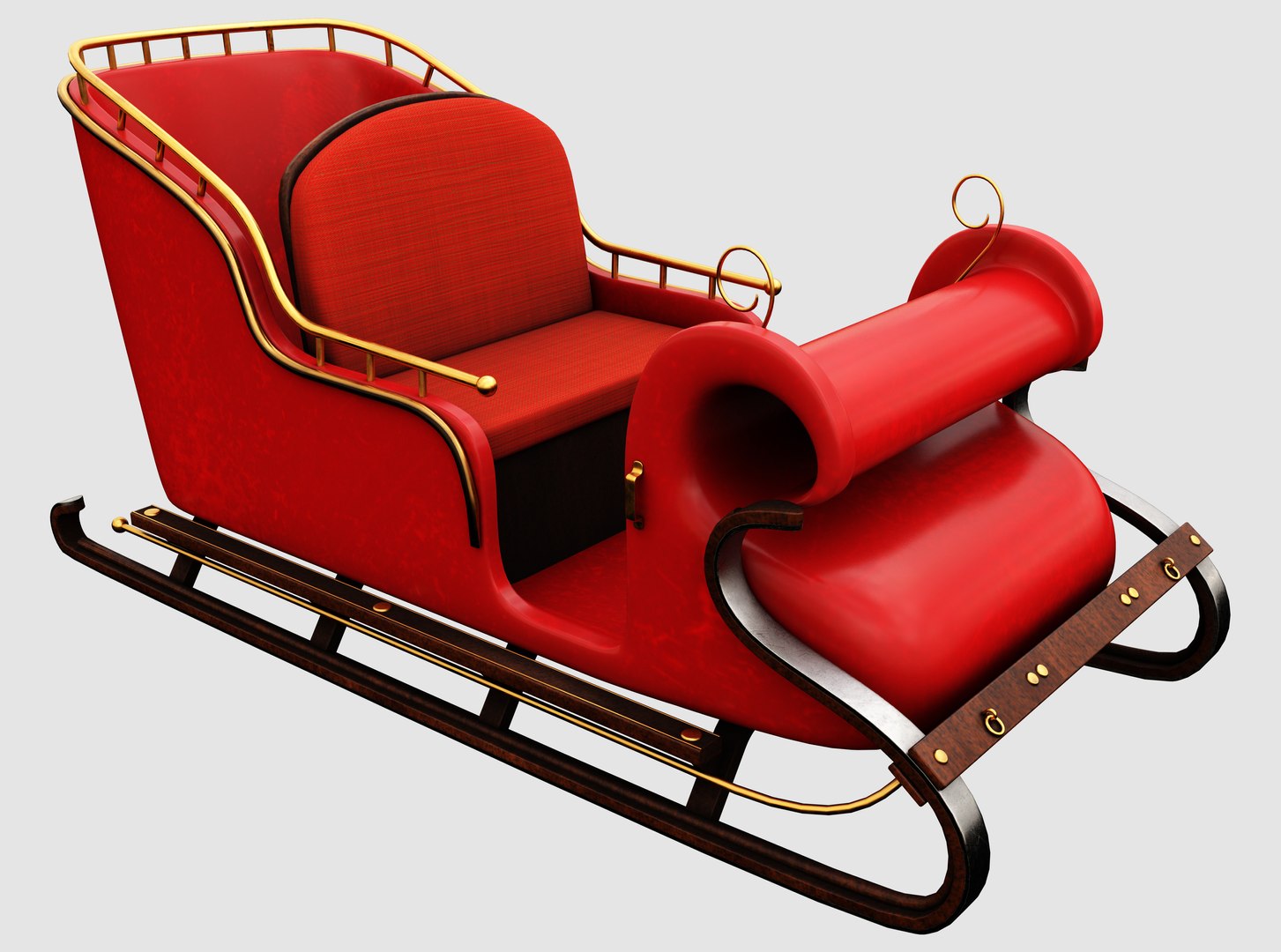 Santa Sleigh 3D Model - TurboSquid 1779199
