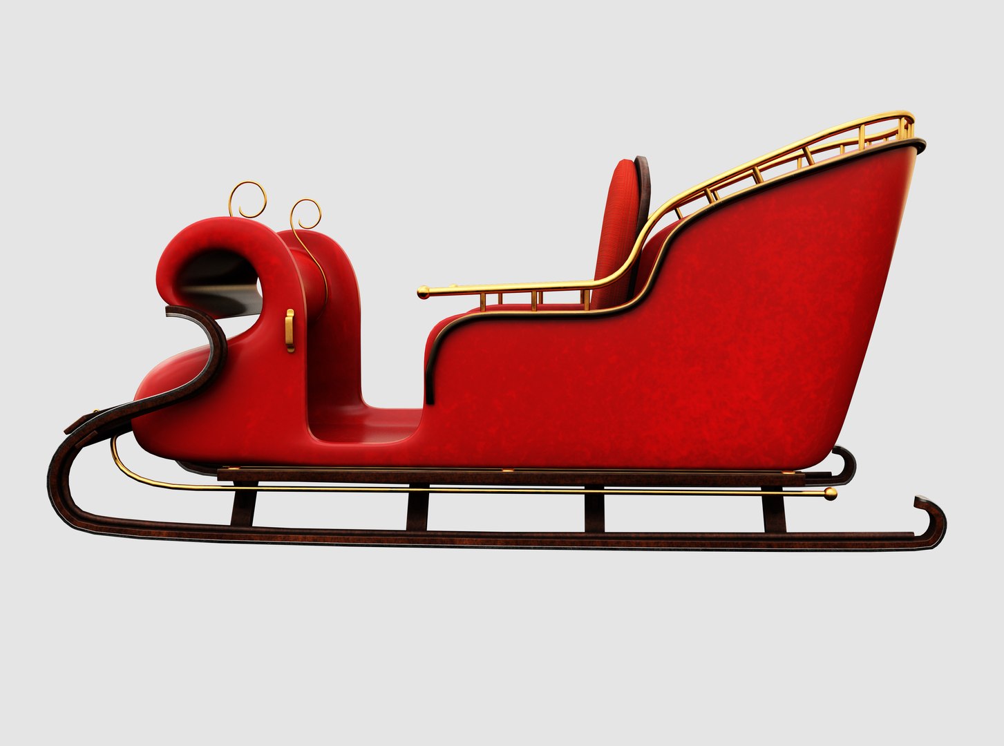 Santa Sleigh 3D Model - TurboSquid 1779199